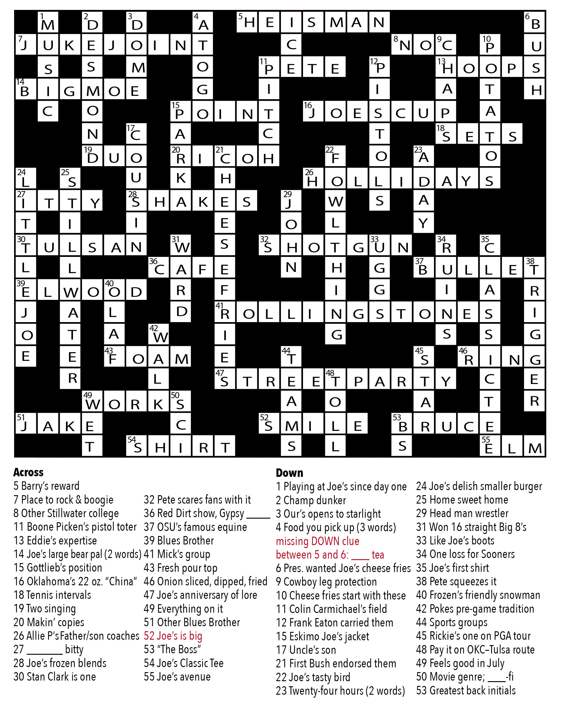 Crossword Answers Eskimo Joe s Crossword Answers Eskimo Joe s