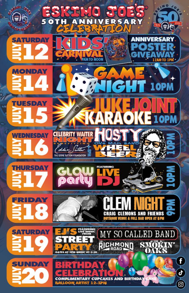 EJ's Anniversary | Eskimo Joe's