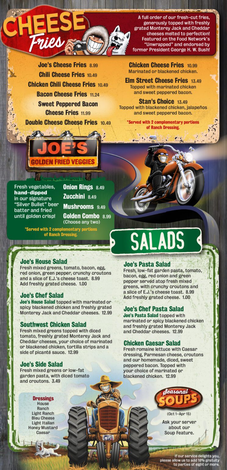 Menu | Eskimo Joe's