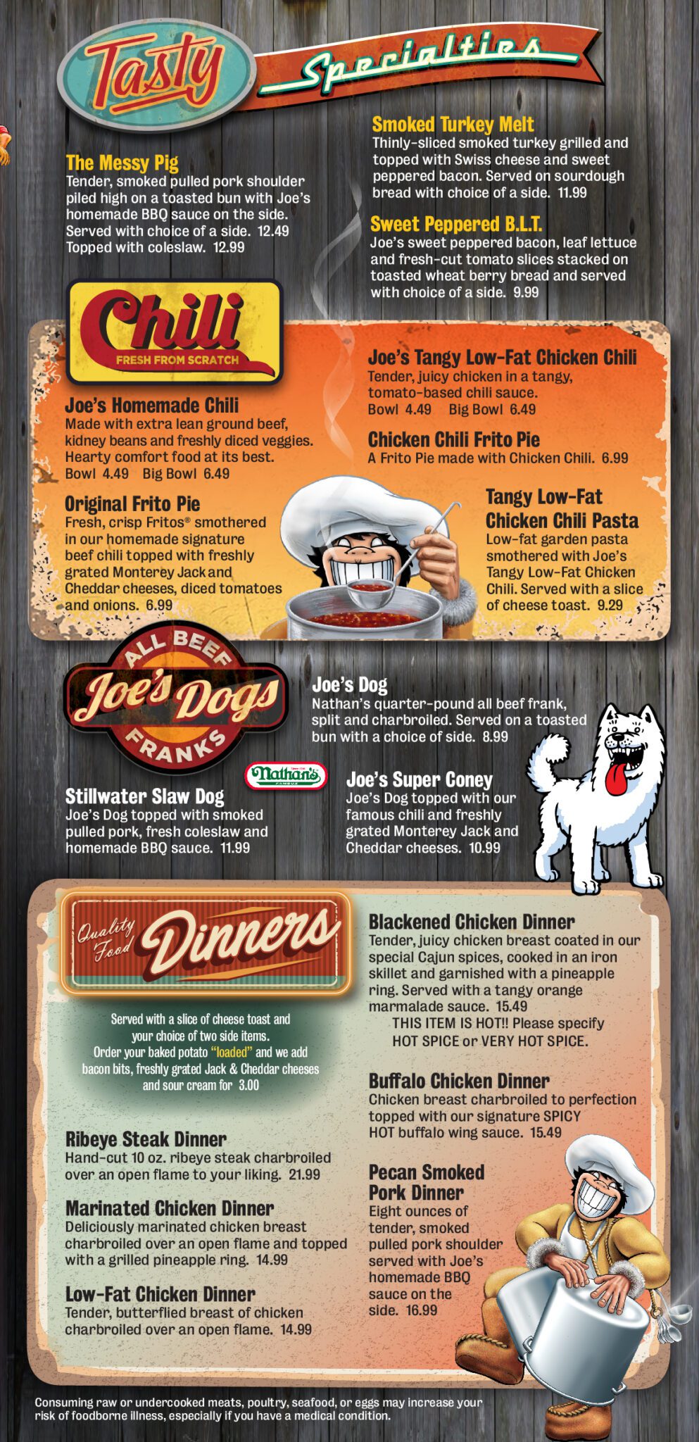 Menu | Eskimo Joe's